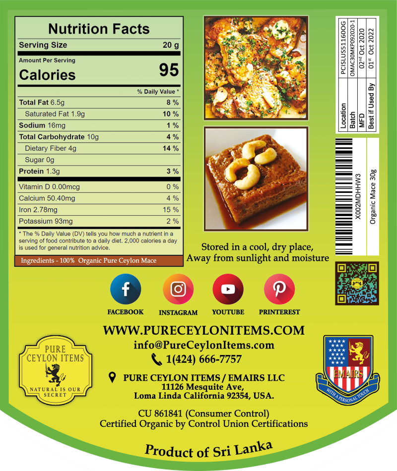 Sri Lankan Food - Organic & Natural Food - Pure Ceylon